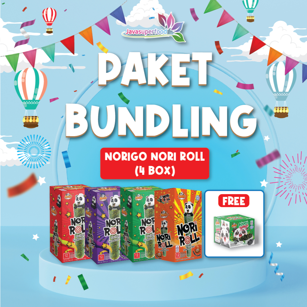 Jual (PAKET BUNDLING) HALAL NORIGO NORI ROLL 4 BOX FREE 1 BOX NORI YAY ...