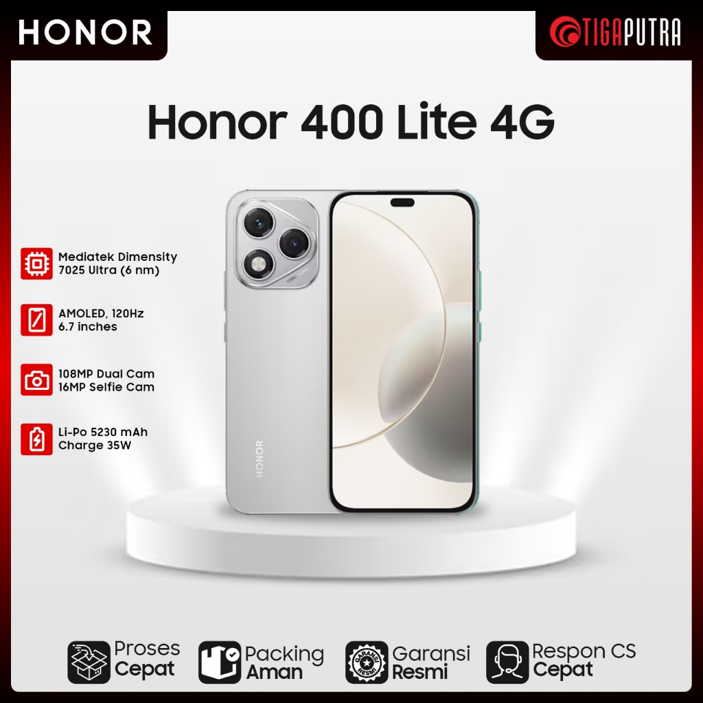 Jual Honor 400 Lite 5G (Ram 8GB, Rom 256GB, MediaTek Dimensity 7025 Ultra,35W Fast Charging ...
