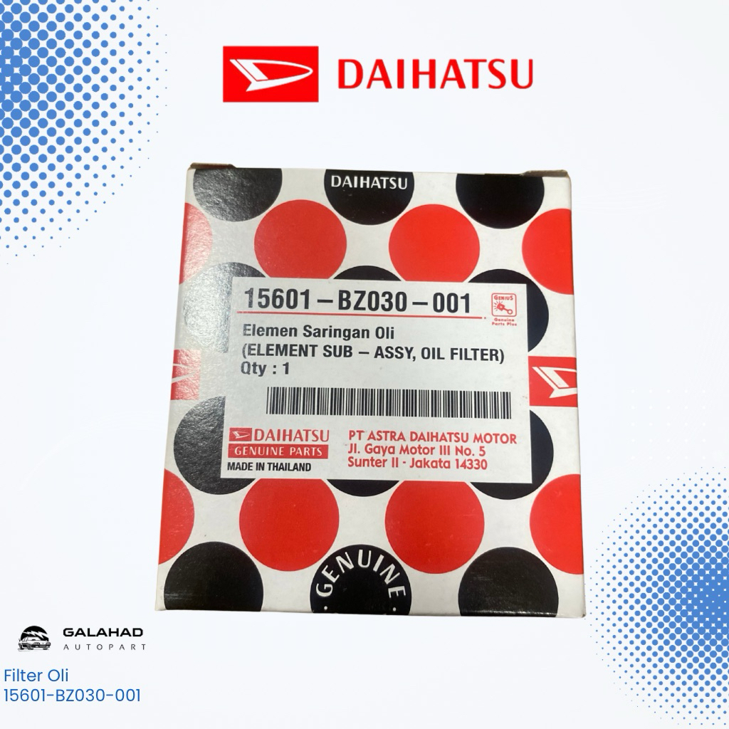 Jual Filter Oli Daihatsu Toyota 15601-BZ030-001 Sigra Calya Ayla Agya ...