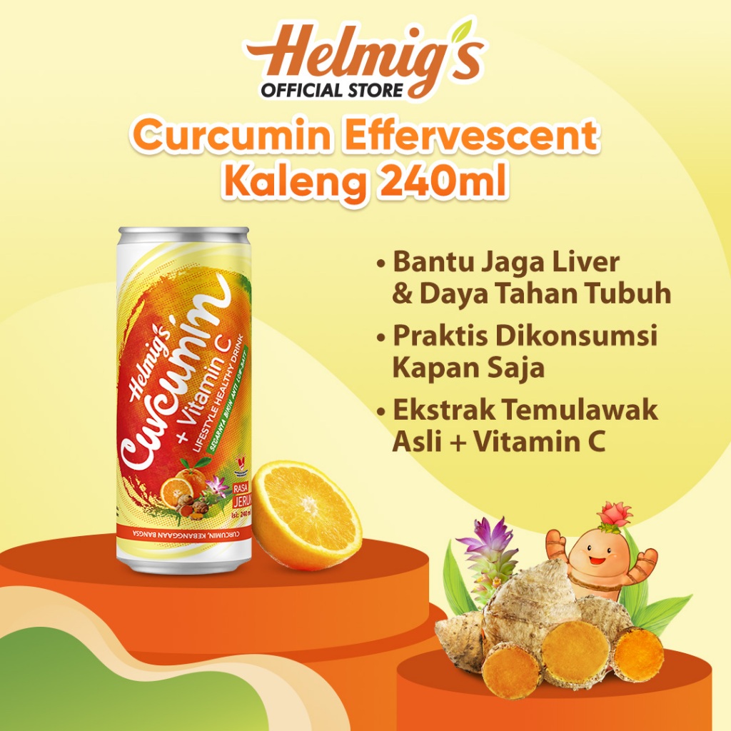 Jual Helmig's Curcumin Effervescent Can 240 ml | Shopee Indonesia
