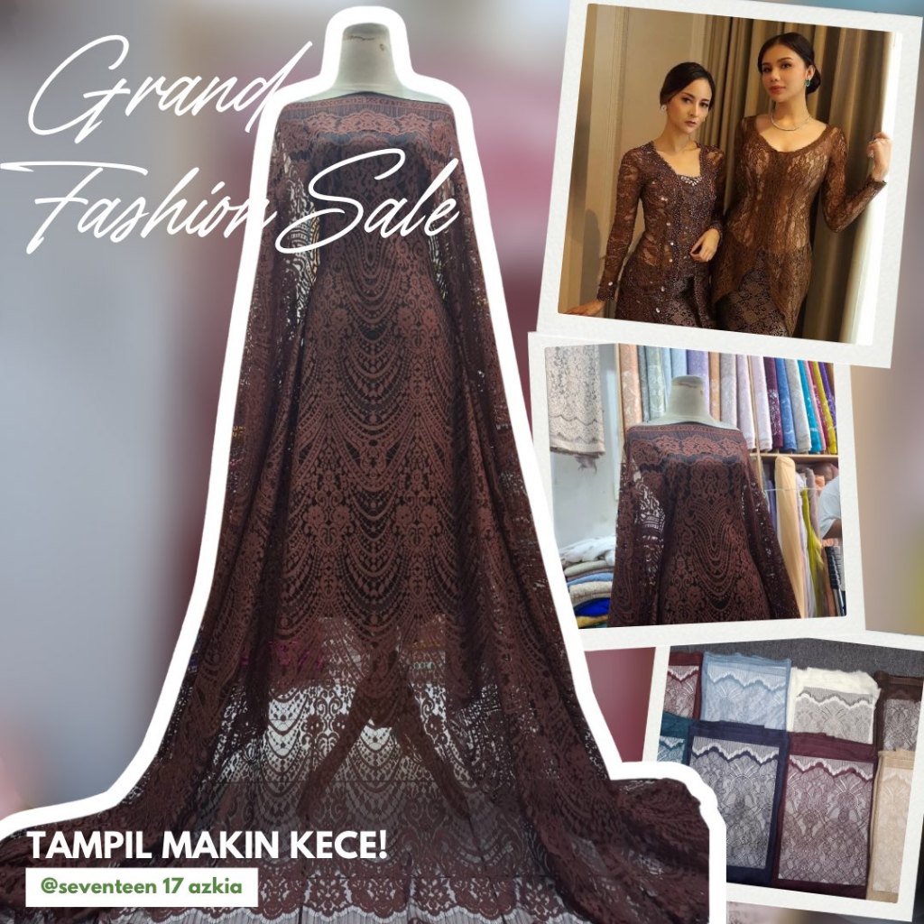 Jual KAIN BRUKAT SEMI FRANCIS MOTIF KRATON, Bahan,Kebaya murah Best ...