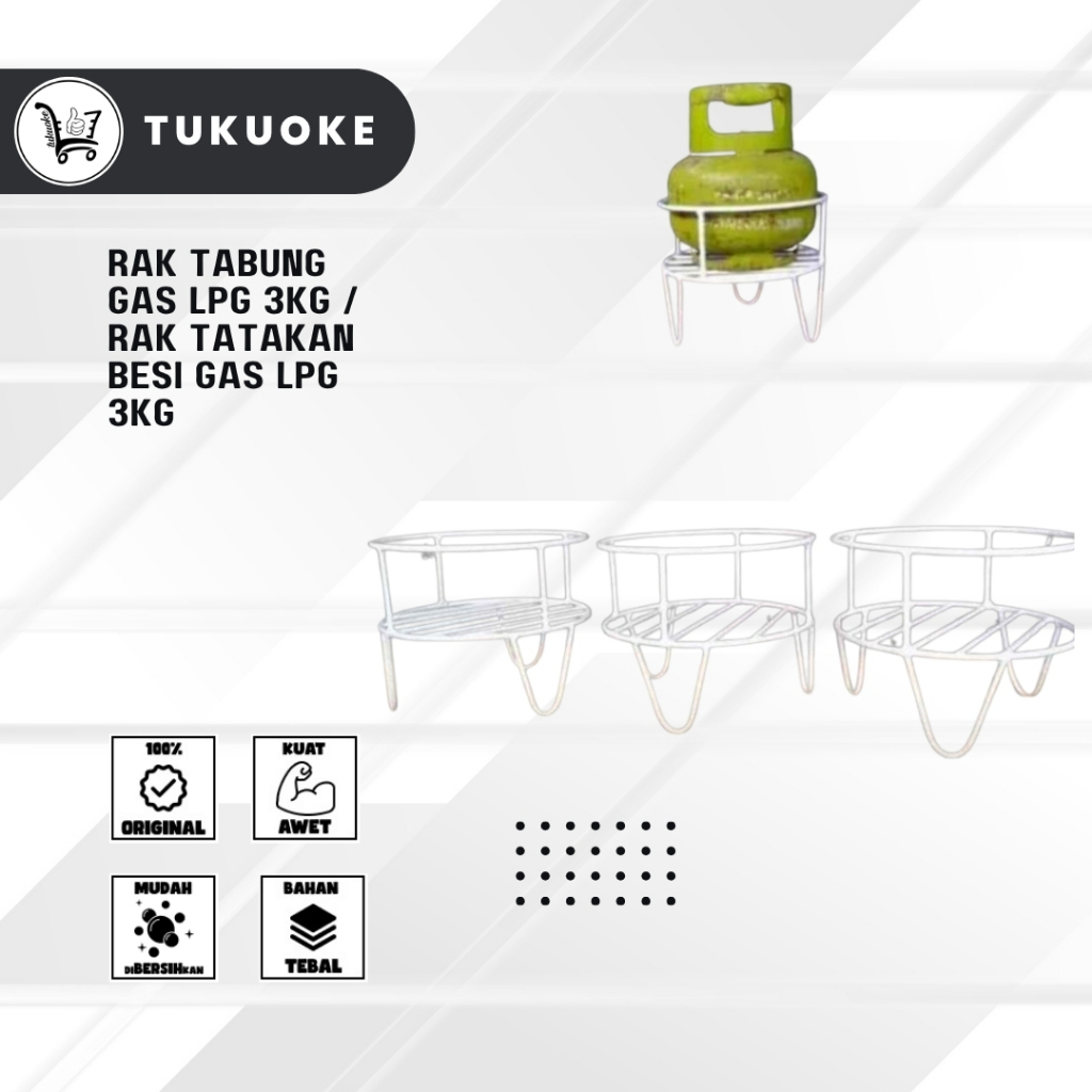 Jual RAK TABUNG GAS LPG 3KG / RAK TATAKAN BESI GAS LPG 3KG / RAK GAS ...