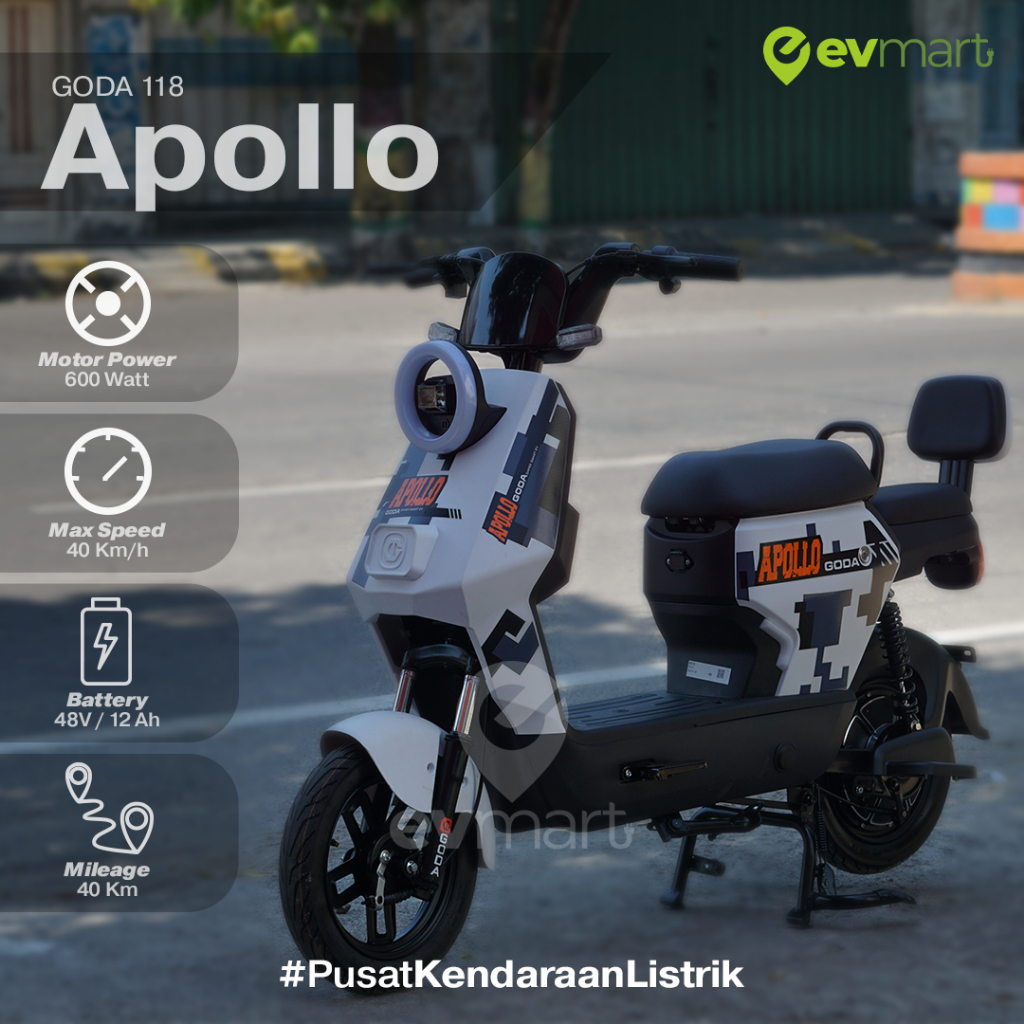 Jual SEPEDA LISTRIK GODA GD 118 APOLLO / GD 118Y | Shopee Indonesia