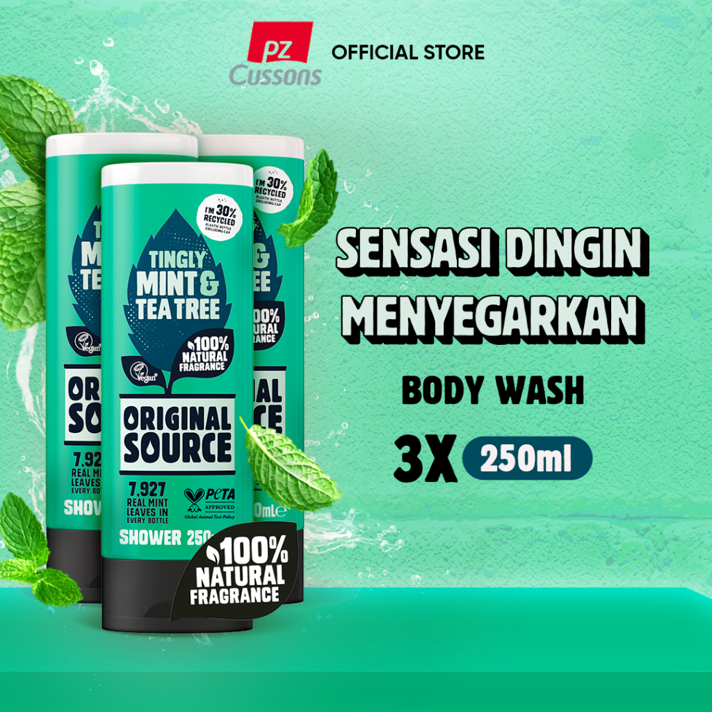 Jual Original Source Body Wash Mint & Tea Tree - Sabun Cair Vegan 250 ...