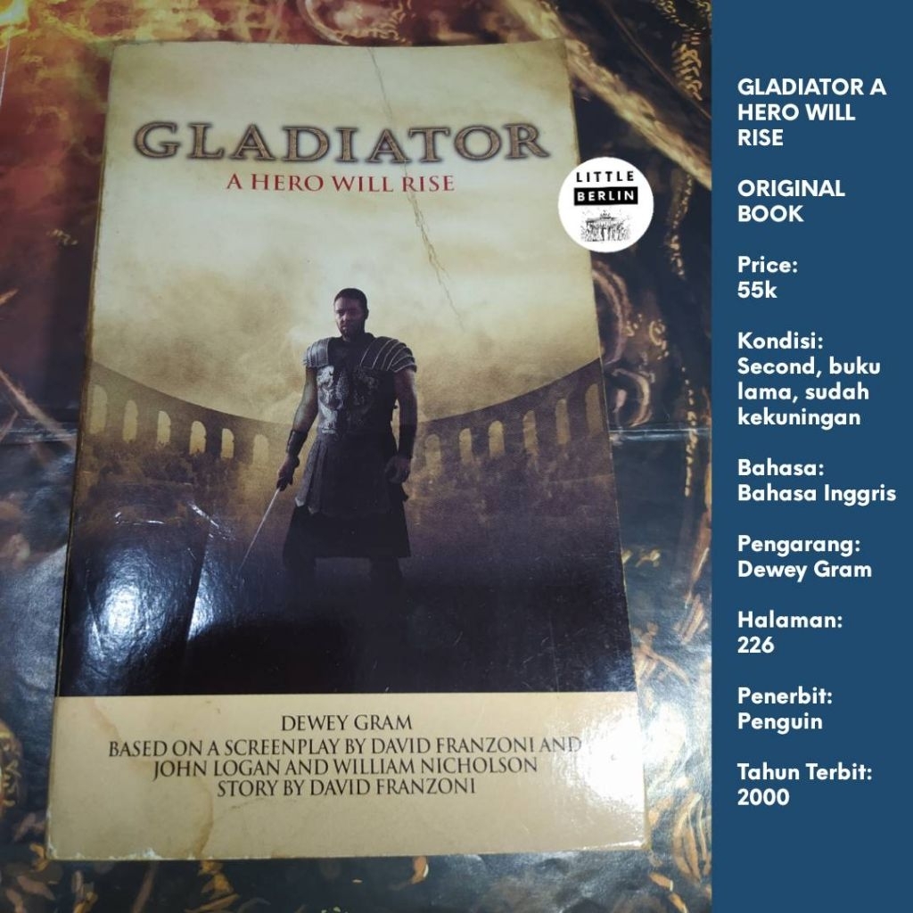 Jual ORIGINAL Novel GLADIATOR Hero Will Rise English Mass Market ...