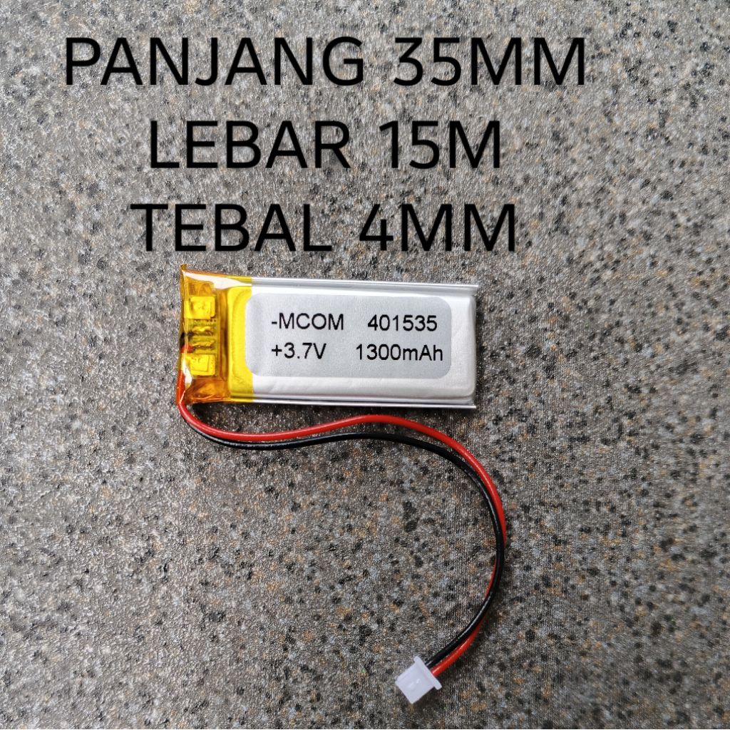 Jual Baterai Tanam 2 Kabel 401535 35mm x 15mm x 4mm For elektronik ...
