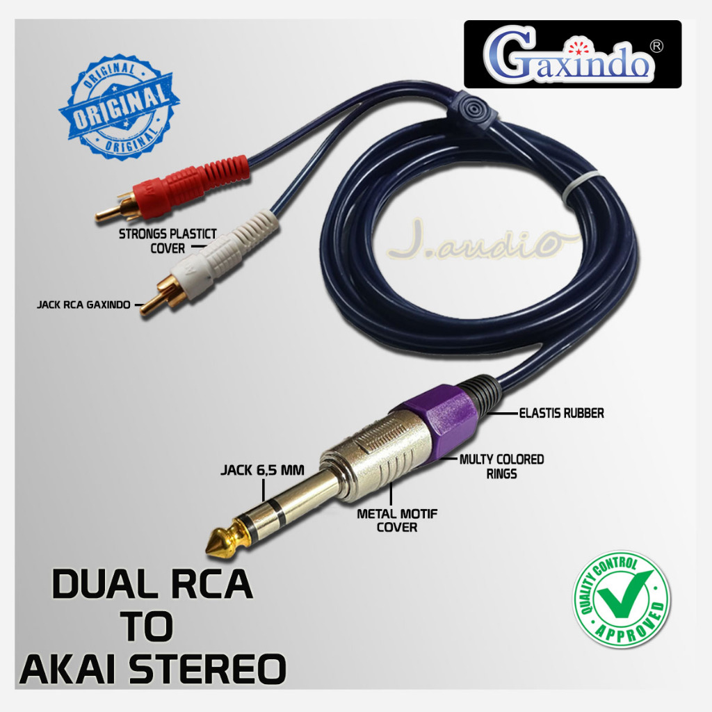 Jual GAXINDO - Kabel Audio AV Jack Akai Stereo to 2x RCA - JUAN AUDIO ...