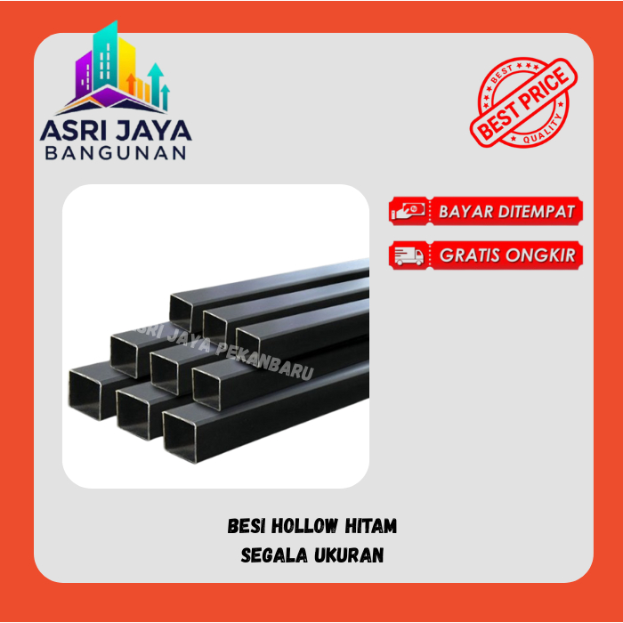 Jual Besi Hollo Hitam Segala Ukuran dengan Panjang 6 Meter / Harga Per ...