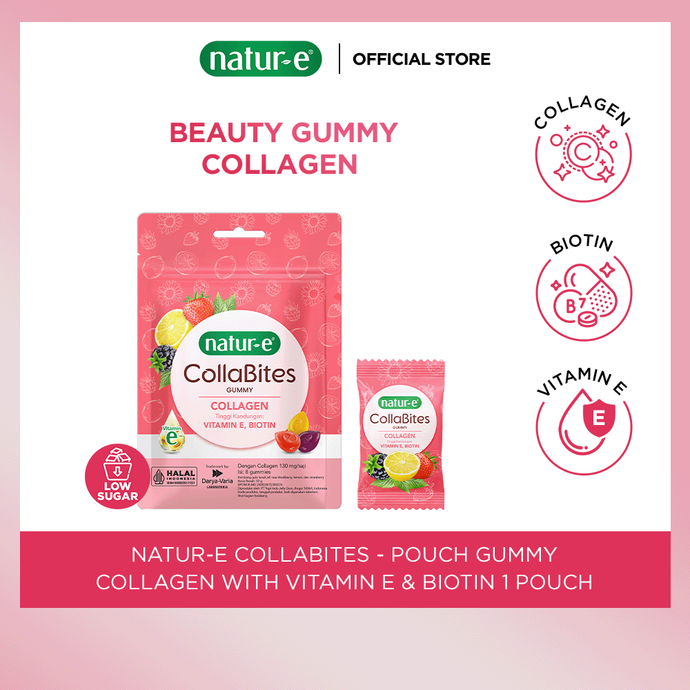 Jual Natur-E CollaBites Gummy Collagen with Vitamin E & Biotin 1 pouch ...