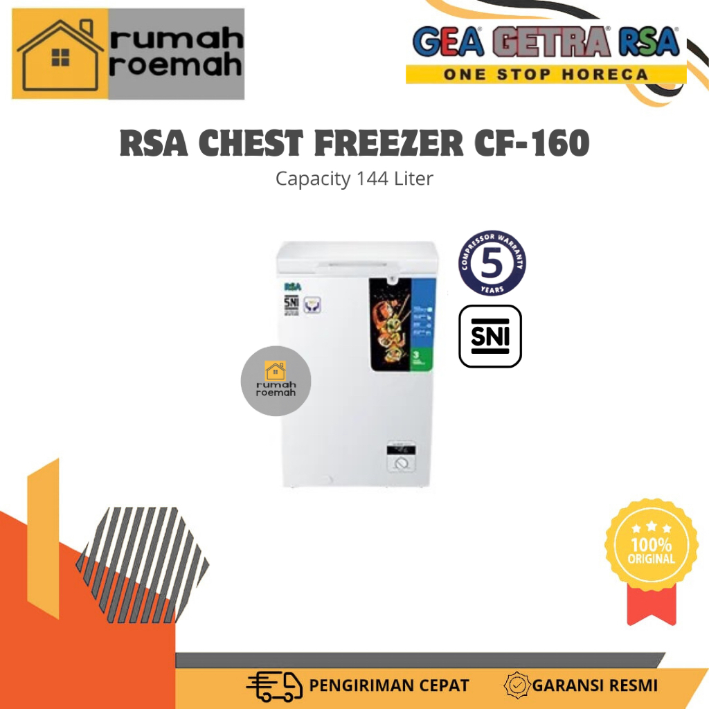 Jual RSA CHEST FREEZER CF-160/RSA CHEST FREEZER KAPASITAS 144 LITER ...