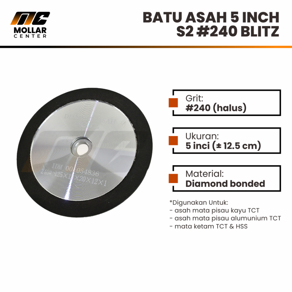 Jual Mata Diamond Asah Pisau 5 inch 2 Sisi Blitz/Batu Asah Mata Sirkel ...