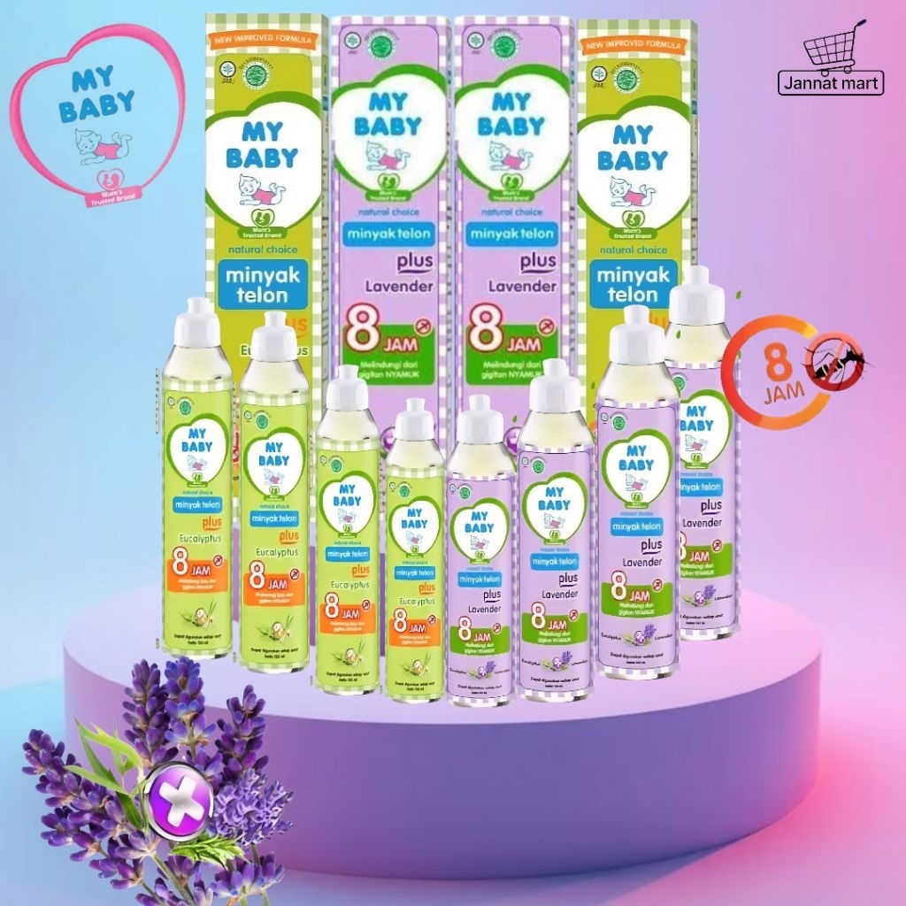Jual Minyak Telon My Baby Hijau Plus & Lavender 60ml/90ml/150ml | Shopee Indonesia