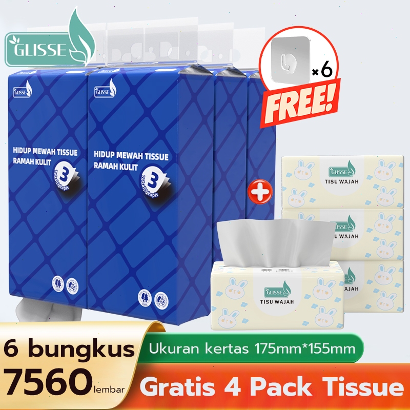 Jual 【Beli 6 pack tisu gantung dan dapatkan 4 pack tissue 】Glisse ...