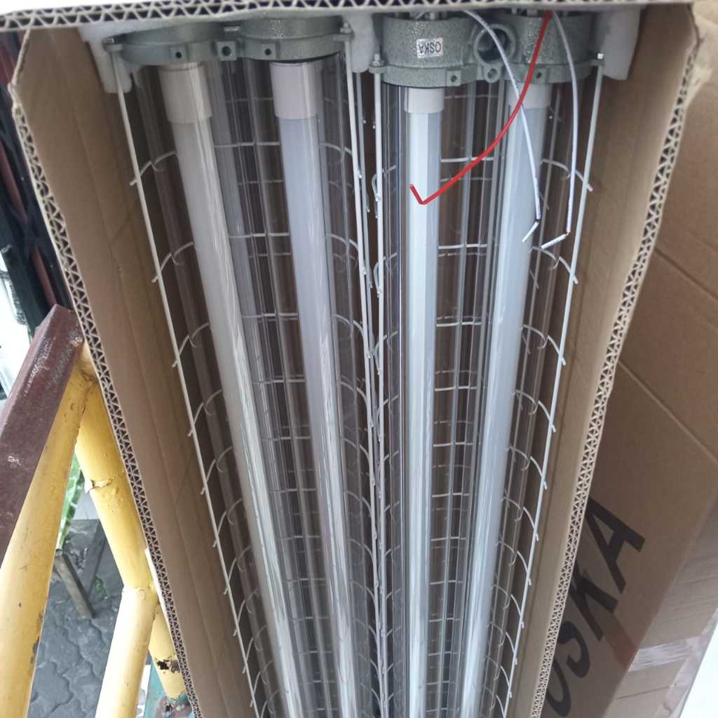 Jual (INCLUDE KAYU) Lampu TL Explosion Proof LED 2 x 18W Tube FSL 2x18w ...