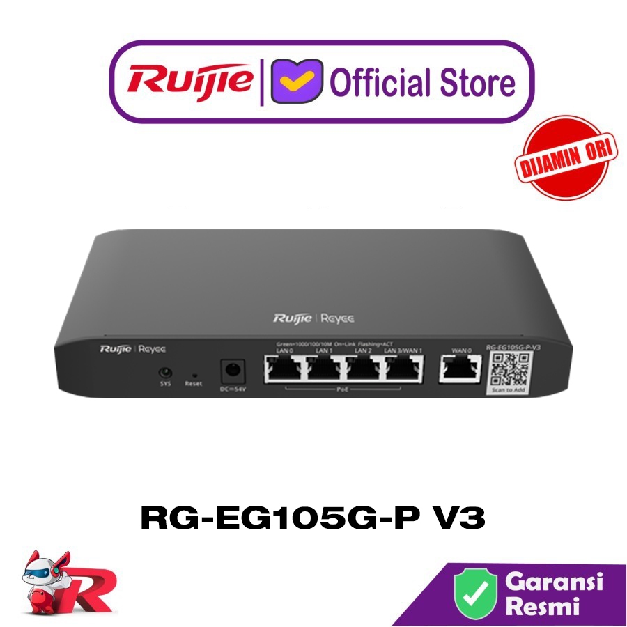Jual Ruijie Reyee RG-EG105G-P V3 Reyee Cloud Managed PoE Router ...