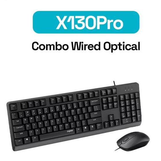 Jual Rapoo X130 Pro Combo Keyboard & Mouse X130Pro Original Rapoo X130 ...