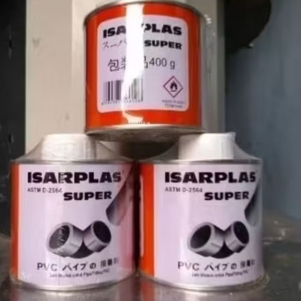 Jual lem isarplas kaleng lem pipa peralon pvc 400g | Shopee Indonesia