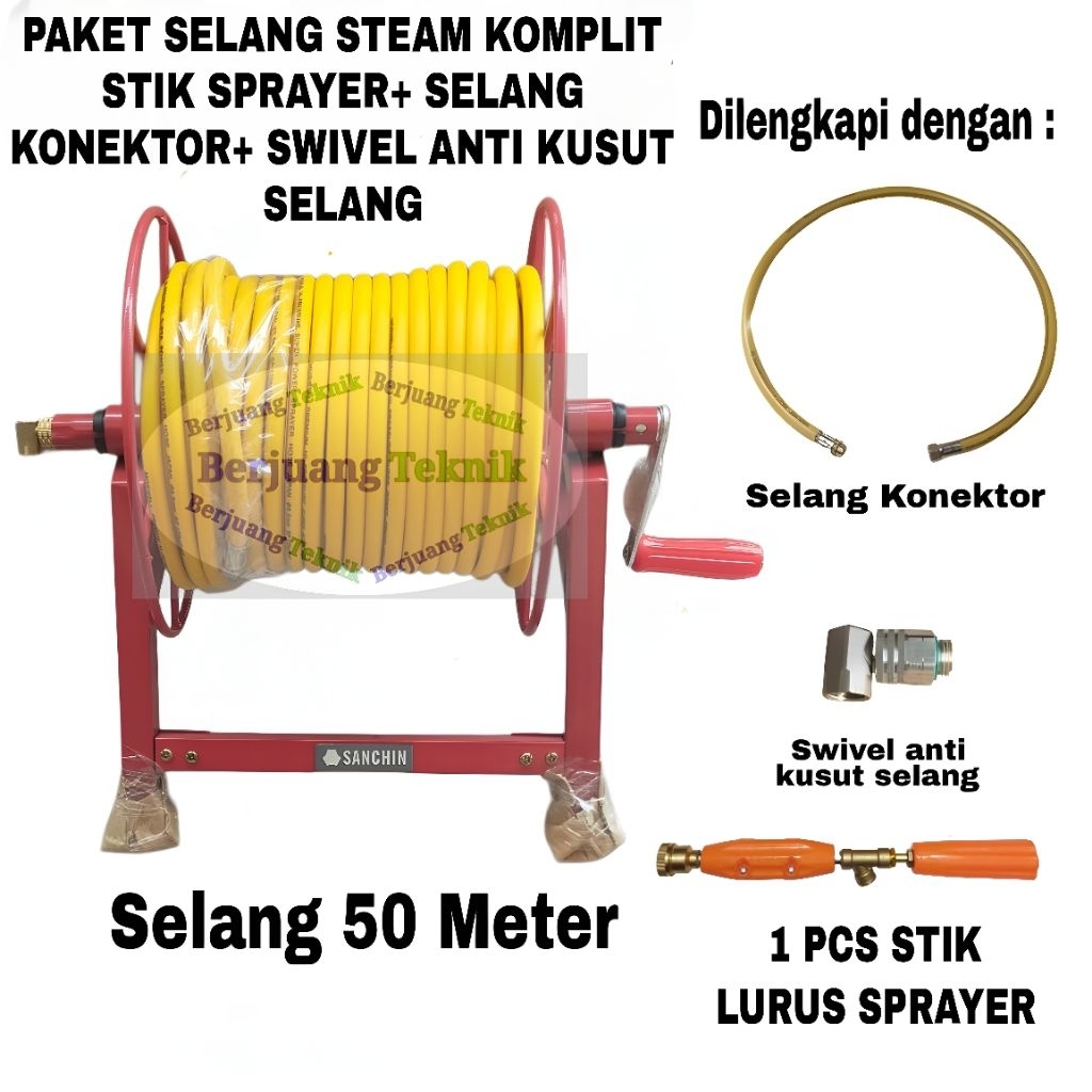 Jual Paket selang steam, Selang Sprayer, selang air 50 meter komplit ...