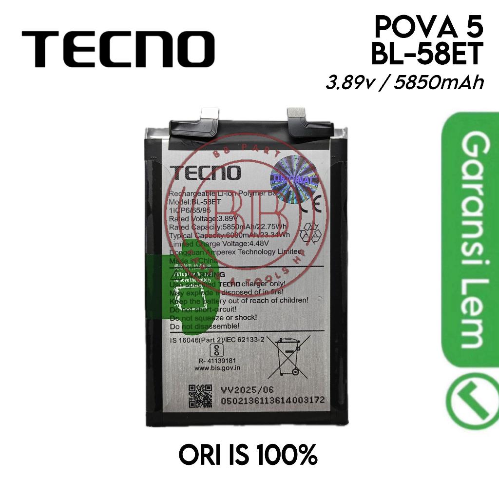 Jual Baterai BL-58ET / BL58ET / Tecno Pova 5 / LH7n - Batu Batre Batrai ...
