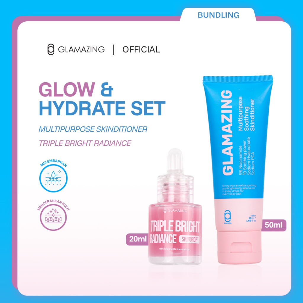 Jual GLAMAZING Bundle 2in1 Moisturizer + Serum - Paket Moisturizer ...