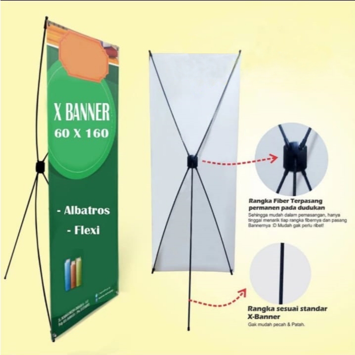 Jual Cetak XBanner Albatros Sehari Jadi / Design Print Laminating ...