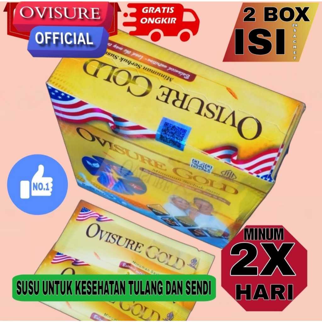 Jual Ovisure Gold Asli Original Milk Susu Vitamin Tulang Dan Sendi|4 ...