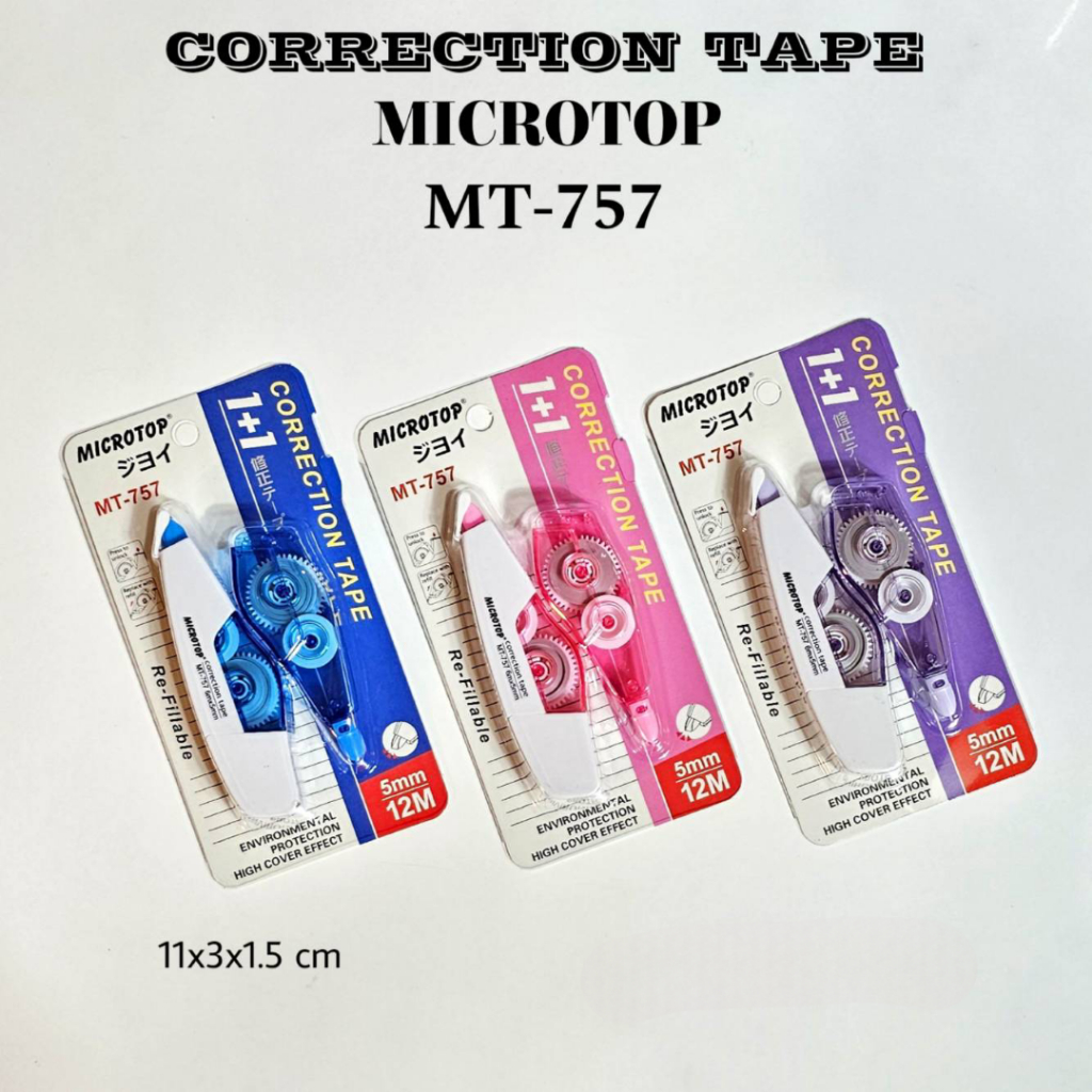 Jual GG Correction Tape MICROTOP MT-757 +Refill/Tipex Roll / Tipex ...
