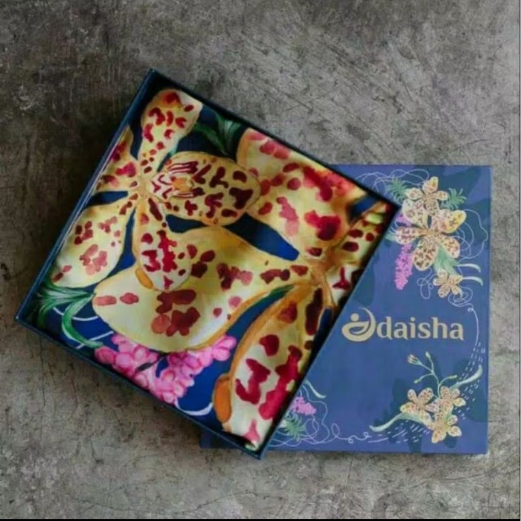 Jual Jilbab Daisha Navy Anggrek Macan. jual murah | Shopee Indonesia
