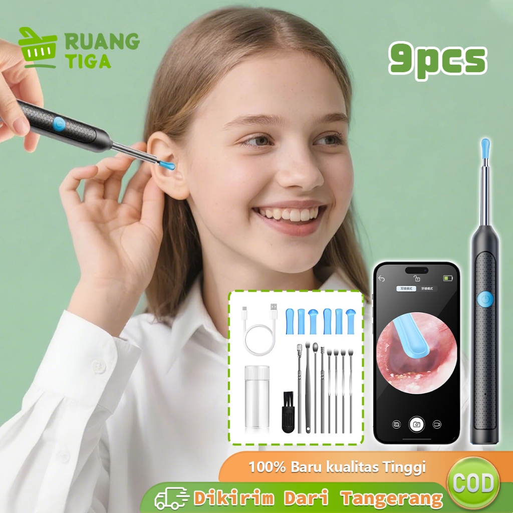 Jual Korek Kuping Alat Pembersih Telinga Kamera HD LED Smart Bayi ...