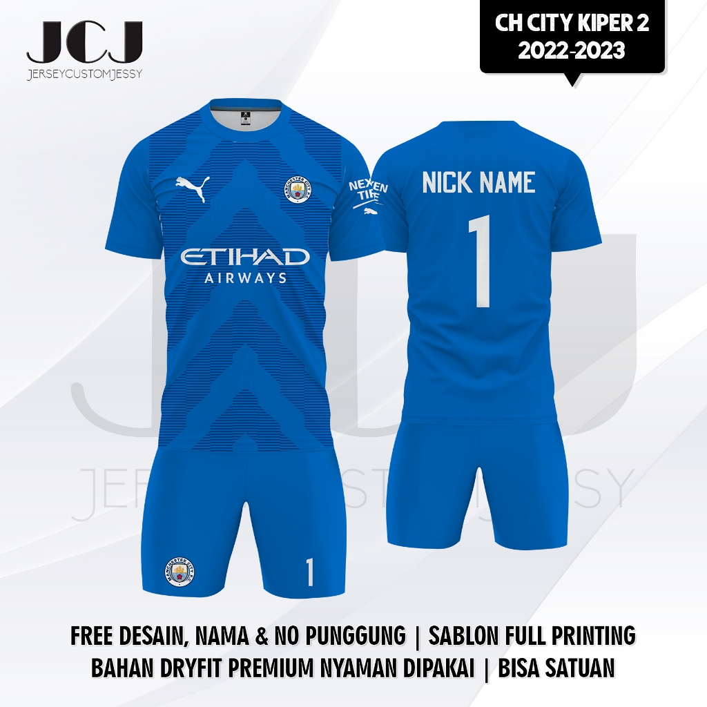 Jual Jersey Sepakbola CH CITY KIPER 2 2022 2023-Custom Free Nama dan ...