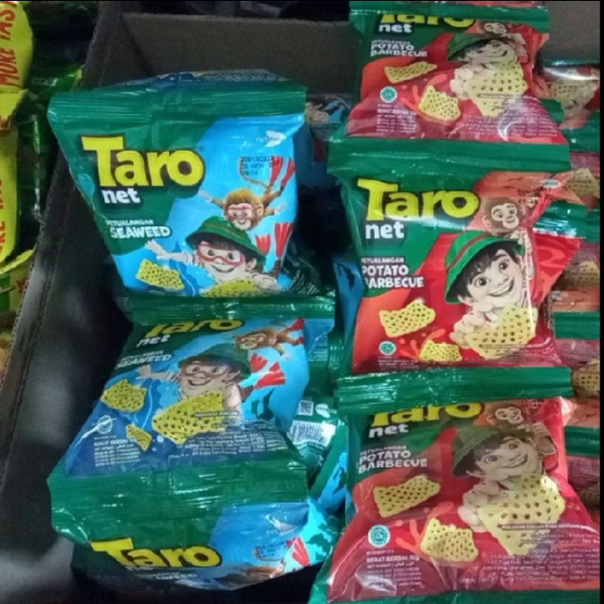Jual Taro Net Renceng Potato BBQ Seaweed 1 Renteng isi 10pc | Shopee ...