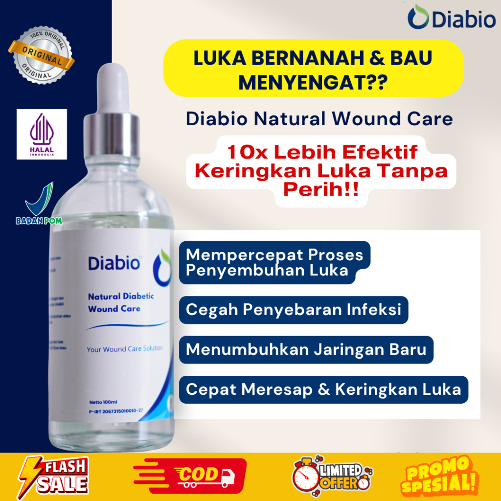 Jual Diabio Obat Luka Terbuka Luka Basah Luka Bernanah Luka Diabetes ...