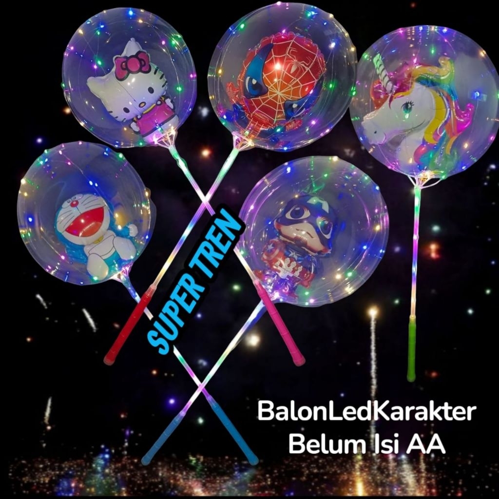 Jual Balon Lampu Balon Led Karakter Isi dalam balon foil gambar balon ...