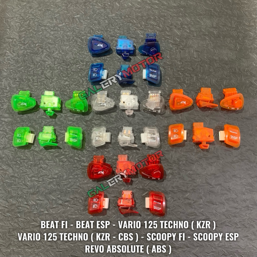 Jual SAKLAR SET 6PCS WARNA TRANSPARAN VARIO 125 TECHNO - VARIO 125 CBS ...