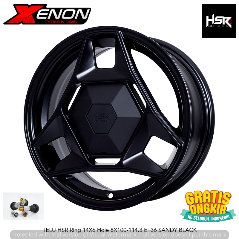 Jual VELG MOBIL RACING HSR TELU RING 14 PCD 4X100 4X114,3 R14 WARNA ...