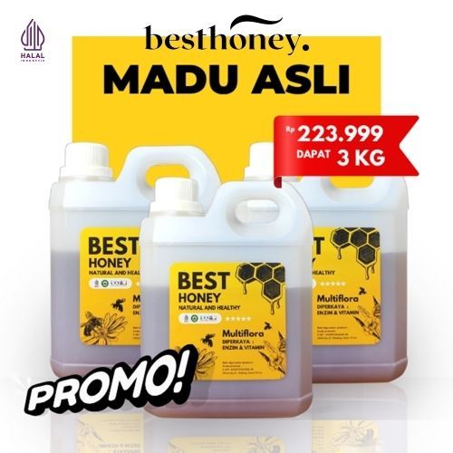 Jual Best Honey Paket Madu Multiflora 1kg (3 Pcs) Madu Asli Murni ...