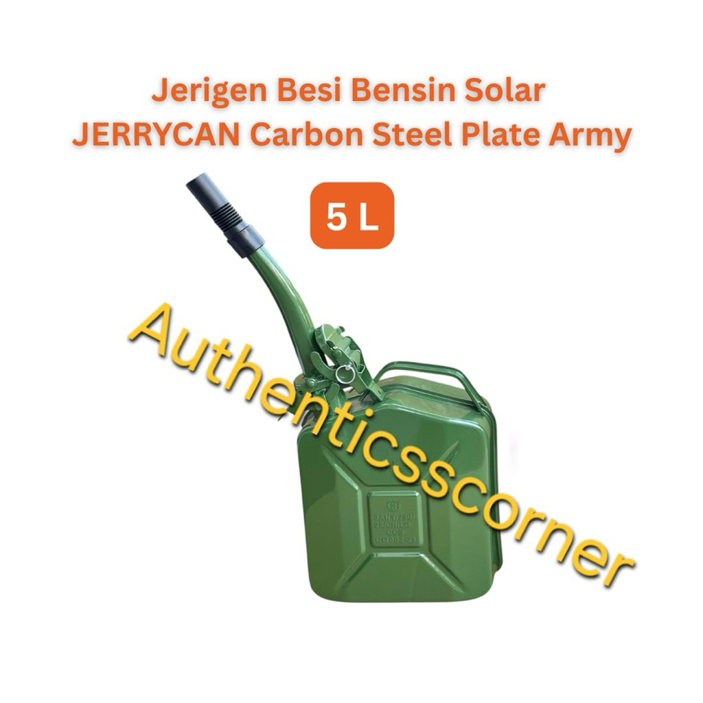 Jual Jerigen Besi Bensin Solar JERRYCAN Carbon Steel Plate Army with ...
