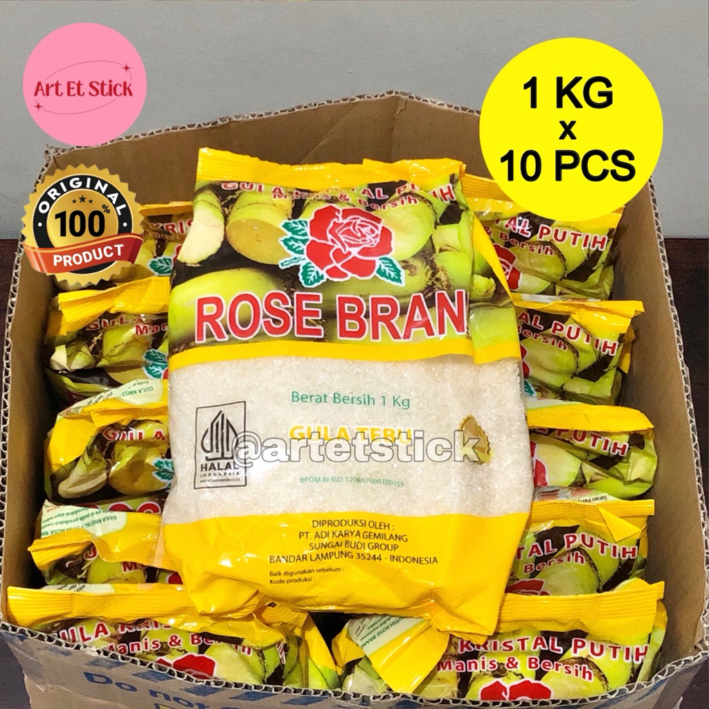 Jual Gula Pasir Rosebrand Kuning 1 Kg x 10 Pcs (10 Kg) | Shopee Indonesia