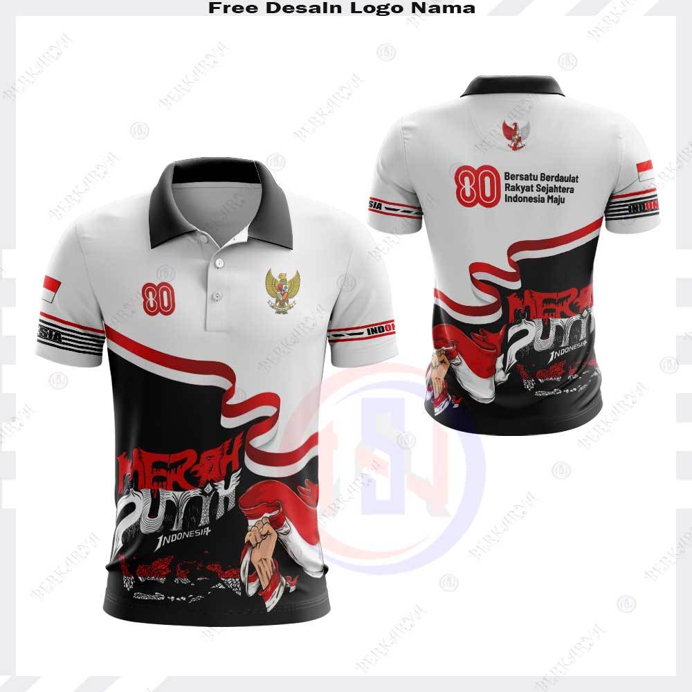 Jual Kaos 17 Agustus 2025 Dirgahayu Republik Indonesia Kaos Polo HUT RI Ke 80 -1945 Jersey 17 ...