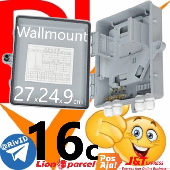 Jual ODP Wall 16 24 Core Kosongan FAT 16c Splitter 1:8 SC APC UPC ODB ...