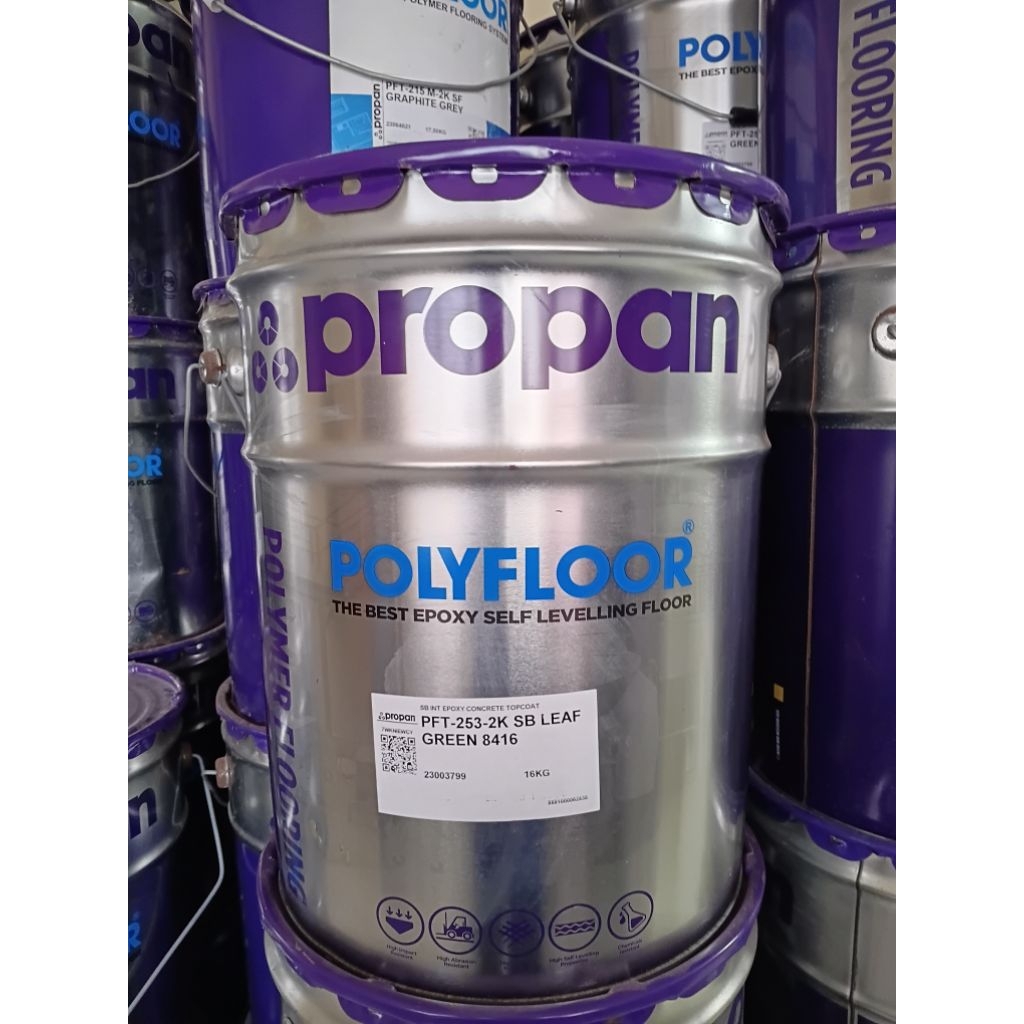 Jual PROPAN POLYFLOOR PFT 253 LEAF GREEN Epoxy Lantai AB 20 kg Set ...