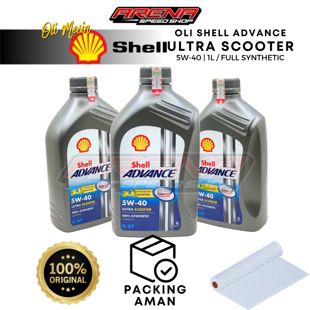 Jual SHELL Advance ULTRA Scooter 5W-40 1L Oli Mesin Shell NMax Xmax ...