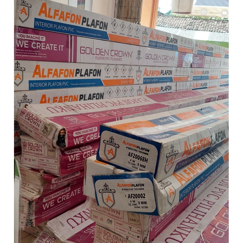 Jual PLAFON PVC 1 DUS (isi 15 lembar) Panjang 4 meter, lebar 20 cm ...