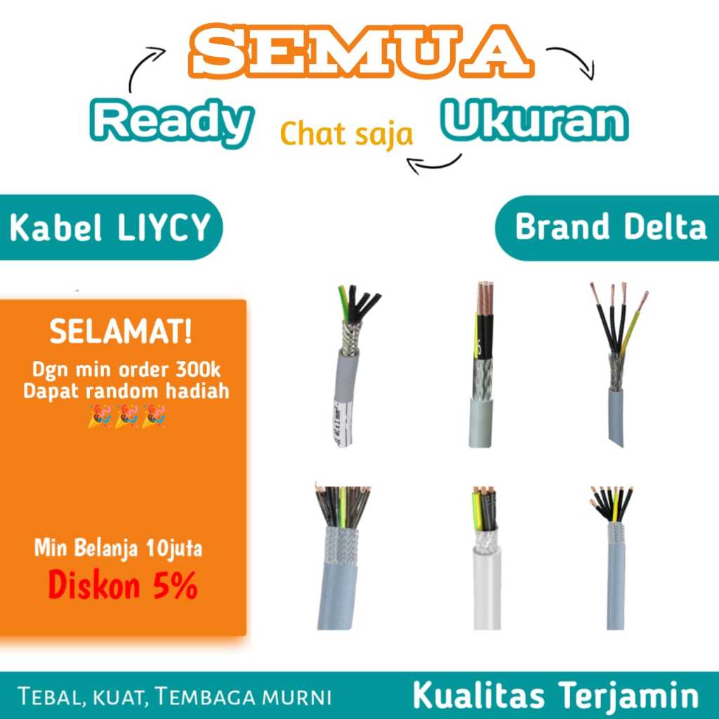 Jual Kabel Screen LIYCY-JZ (dari UK 14x0,5 - 14x1,5 mm2) LIYCY-JZ 14x0 ...