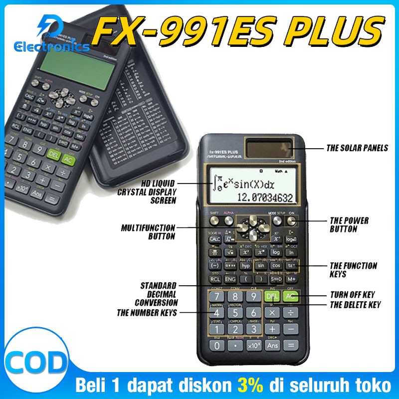 Jual Kalkulator Scientific Casio ilmiah FX-991EX/991ES-Plus Calculator ...