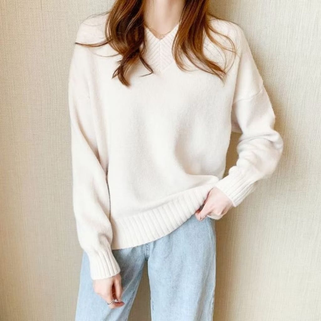 Jual SWEATER KANAYA KNIT / BAJU ATASAN RAJUT OVERSIZE BASIC UNISEX ...