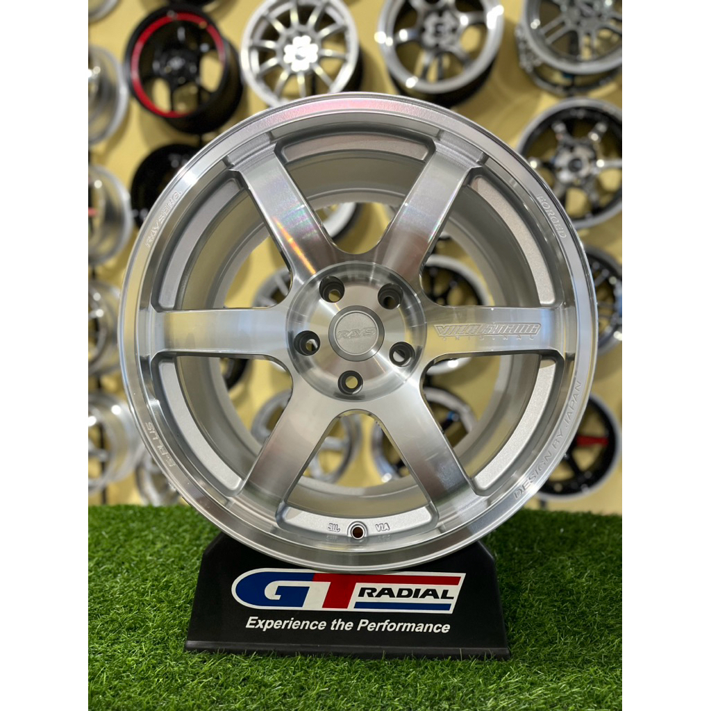 Jual vleg TE37 r18 full polish pcd 5x114 lebar 9,5 kondisi baru ...