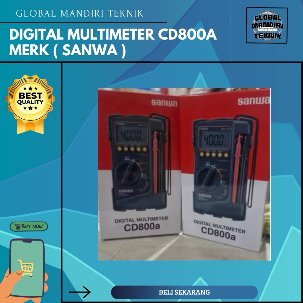 Jual DIGITAL MULTIMETER MERK SANWA CD800A MURAH KUAT BERKUALITAS ...
