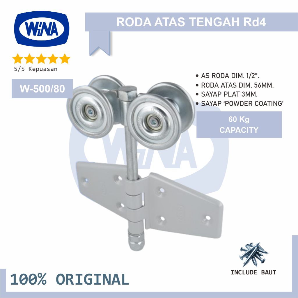 Jual Roda Atas Tengah RD4 Wina W580 Engsel Pintu Garasi untuk Kayu dan ...