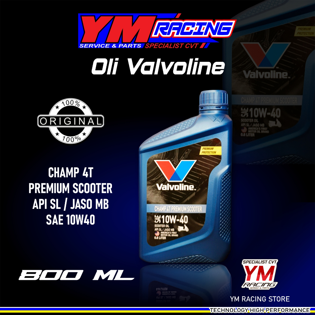 Jual OLI VALVOLINE CHAMP 4T 0.8L OIL CHAMP 4T SCOOTER 10W40 SL/JASO MB ...